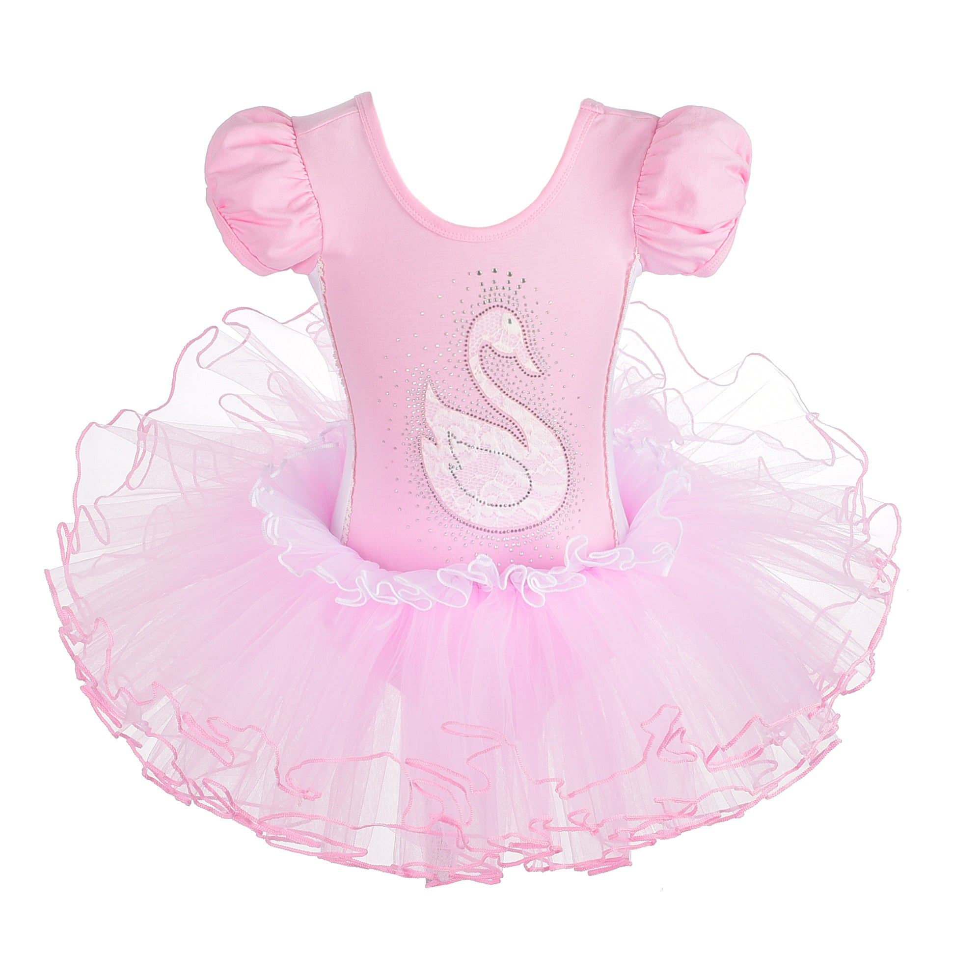 Girls Swan Ballet Tutu Dress Ballerina Dance Wear Leotard with Skirt ...